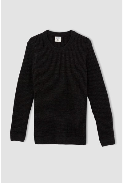 DeFacto Erkek Çocuk Regular Fit Bisiklet Yaka Kazak W5650A621WN