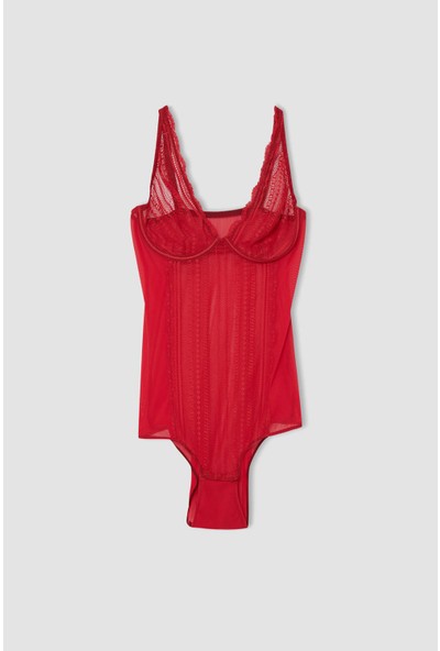 DeFacto Dantelli Balenli Bodysuit W3380AZ21WN