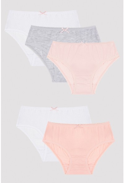 Penti Çok Renkli Kız Çocuk Pinky Bow 5li Slip Külot Penti Çok Renkli Kız Çocuk Pinky Bow 5li Slip Külot