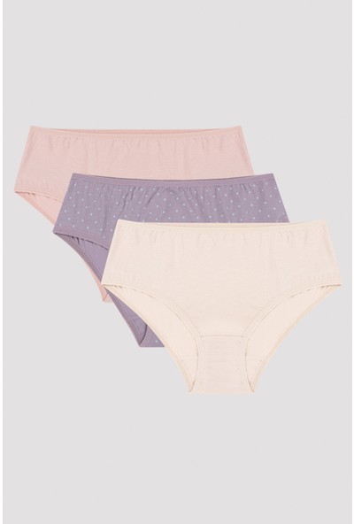 Penti Çok Renkli Kız Çocuk Together Organic 3lü Slip Külot Penti Çok Renkli Kız Çocuk Together Organic 3lü Slip Külot