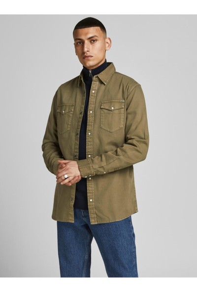 Jack & Jones Jack Jones Esherıdan Erkek Jean Gömlek 12138115