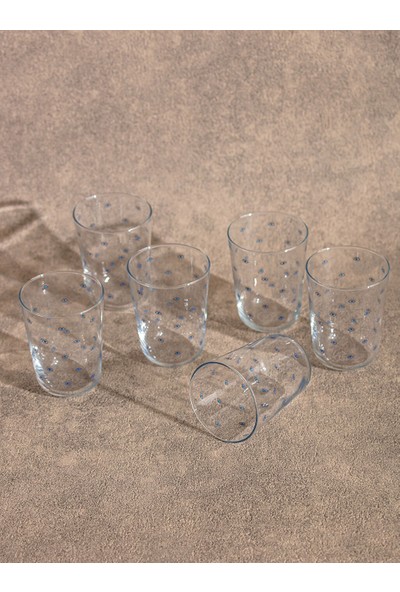 Funtex Lcw Göz Baskılı Cam Su Bardağı 6'lı 200 ml