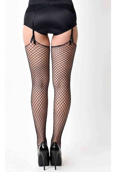 Merry See File Jartiyer Çorap Siyah - MS7986