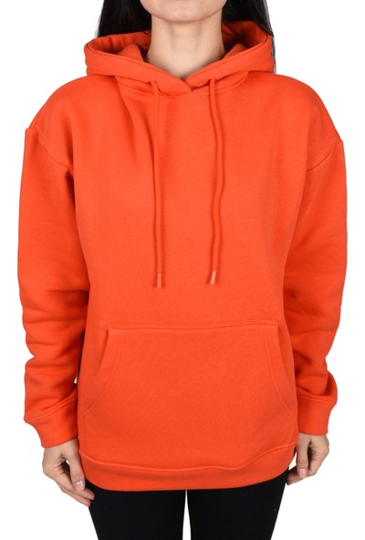 Co&Mi Oversıze Unisex Kapişonlu Sweatshirt-Turuncu Co&Mi Oversıze Unisex Kapişonlu Sweatshirt-Turuncu