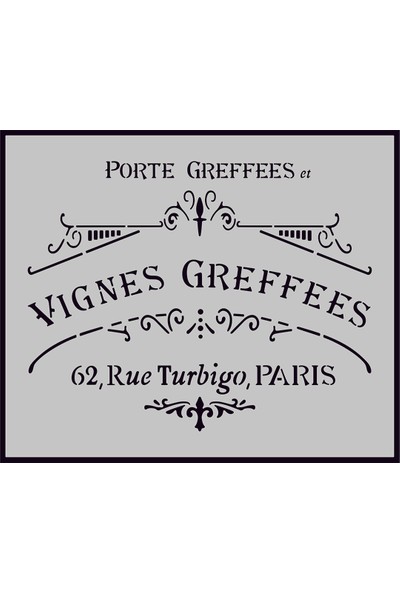 Ada Sanatsal Stencil Boyama Şablonu Kendinden Yapışkanlı Y008 28X35 cm