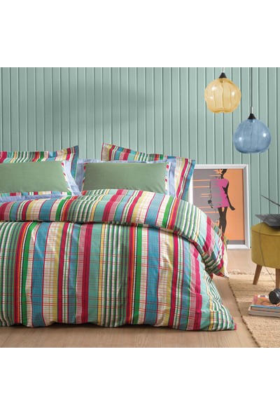 Yataş Bedding Aviva Ranforce Tek Kişilik Nevresim Seti - Mavi