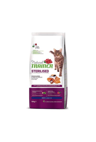Natural Trainer Cat Sterilized Salmon 10 kg Natural Trainer Cat Sterilized Salmon 10 kg