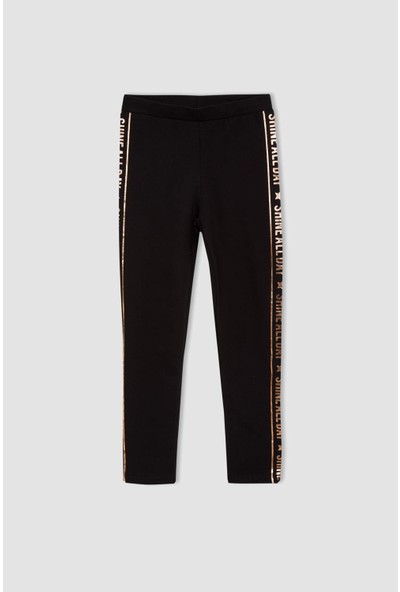 DeFacto Kız Çocuk Regular Fit Tekli Tayt W0160A621WN