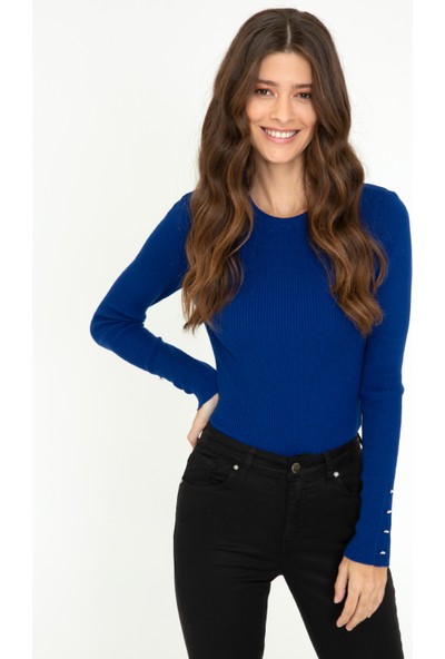 Pierre Cardin Saks Slim Fit Basic Triko Kazak 50244945-VR045