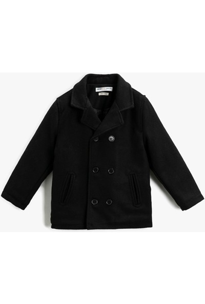 Koton Düğmeli Gömlek Yaka Kaban