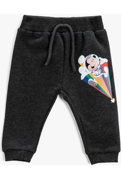 Koton Mickey Mouse Baskılı Belden Bağlamalı Jogger Eşofman Altı Lisanslı