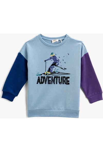 Koton Kayak Baskılı Uzun Kollu Sweatshirt
