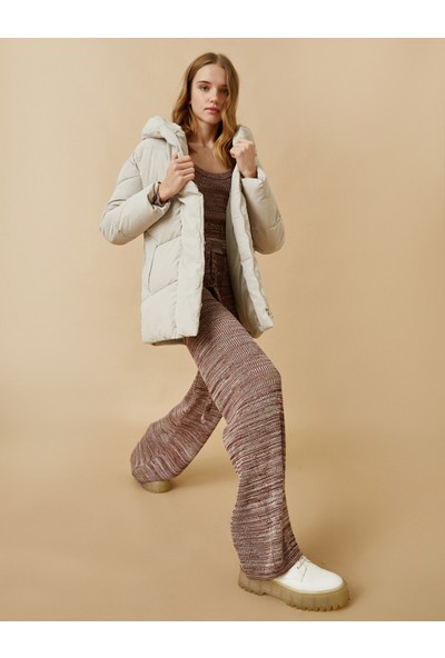 Koton Yüksek Bel Triko Pantolon