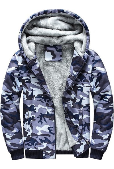 Farfi Muhteşem Kış Ceket Kamuflaj Kapüşonlu Hırka (Yurt Dışından)