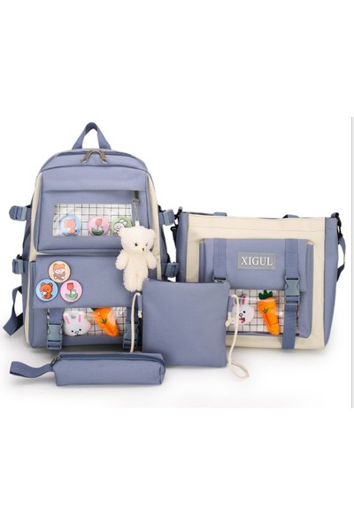 Xigul 4 Parça Okul Sırt Çantası (Yurt Dışından)