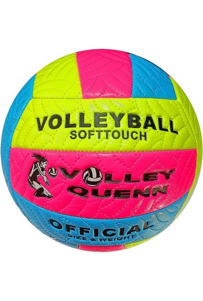 Avessa Queen Fosforlu Voleybol Topu Pembe-Sarı-Mavi BSF-012 Avessa Queen Fosforlu Voleybol Topu Pembe-Sarı-Mavi BSF-012