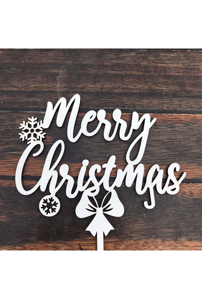 Retro Lazer Yılbaşı Ağacı Süsü Hediyelik Pleksi Ahşap