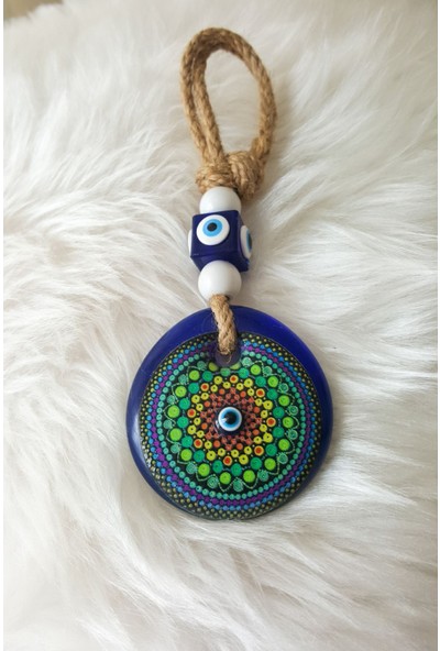 VD Desenli Mini Nazar Boncuğu VD Desenli Mini Nazar Boncuğu