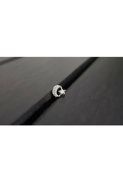 Begonia Accessories 925 Ayar Gümüş Ay Yıldız Hızma