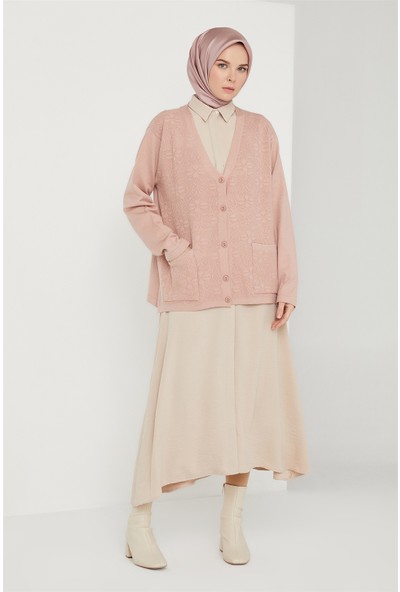 Armine Hırka 21KD9010 Pudra