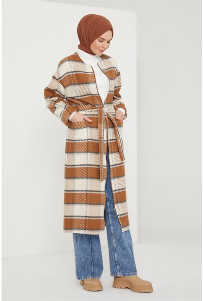 Armine Kuşaklı Hırka 21K5519 Camel