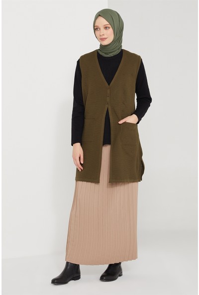 Armine Yelek 21KD9009 Haki