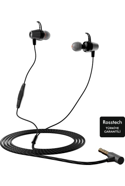 Rosstech Rs-90 Pro Anc Mikrofonlu Metal Tasarım Kablolu Kulak Içi Kulaklık ve Özel Taşıma Çantası