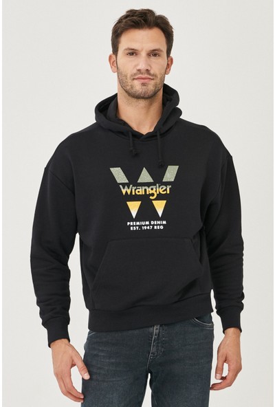 Wrangler Regular Fit Normal Kesim %100 Pamuk Kapüşonlu Sweatshirt