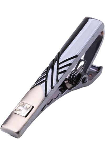 Kravatkolik Füme Yarı Mat Gri Beyaz Taşlı Kravat Iğnesi KIY528 Kravatkolik Füme Yarı Mat Gri Beyaz Taşlı Kravat Iğnesi KIY528