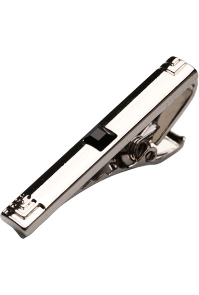 Kravatkolik Gümüş Renk Siyah Taşlı Kravat Iğnesi KIY382 Kravatkolik Gümüş Renk Siyah Taşlı Kravat Iğnesi KIY382