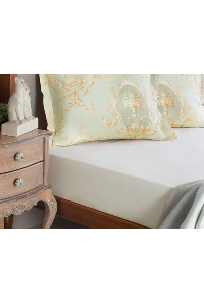 Madame Coco Eloise Ranforce Tek Kişilik Plus Lastikli Çarşaf - Ekru