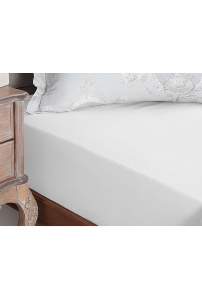 Madame Coco Eloise Ranforce Çift Kişilik Lastikli Çarşaf - Beyaz Madame Coco Eloise Ranforce Çift Kişilik Lastikli Çarşaf - Beyaz