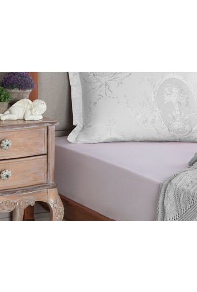 Madame Coco Eloise Ranforce Tek Kişilik Lastikli Çarşaf - Açık Mürdüm Madame Coco Eloise Ranforce Tek Kişilik Lastikli Çarşaf - Açık Mürdüm