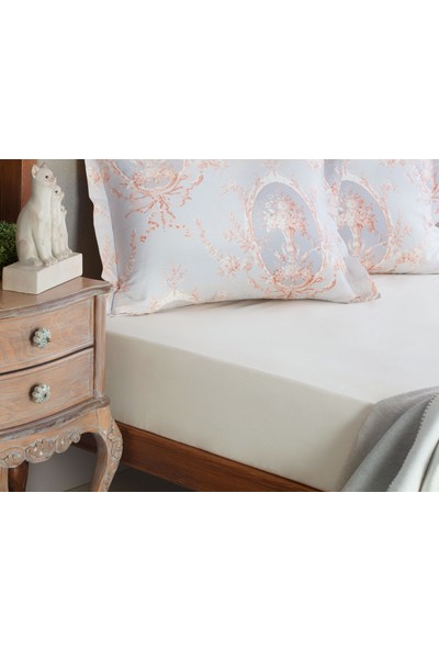 Madame Coco Eloise Ranforce Tek Kişilik Lastikli Çarşaf - Ekru Madame Coco Eloise Ranforce Tek Kişilik Lastikli Çarşaf - Ekru