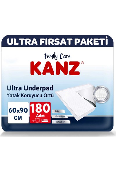 Kanz Hasta Yatak Koruyucu Ultra Fırsat Paketi 60X90 180 Adet