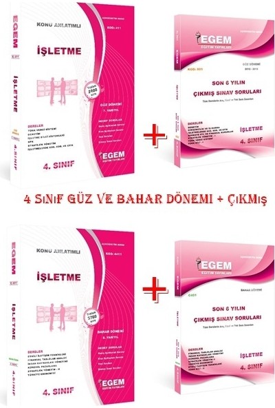 Egem Yayınları AÖF Işletme 4 Sınıf Güz 7 ve 8. Dönem Konu Anlatımlı Soru Bankası + Çıkmış Egem Yayınları AÖF Işletme 4 Sınıf Güz 7 ve 8. Dönem Konu Anlatımlı Soru Bankası + Çıkmış