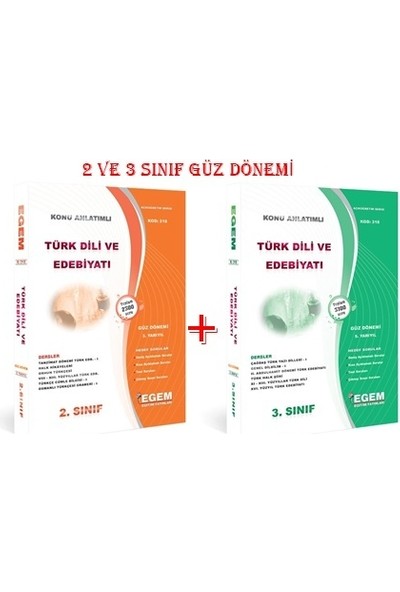 Egem Yayınları AÖF Türk Dili ve Edebiyatı 2 ve 3 Sınıf Güz Dönemi Konu Anlatımlı Soru Bankası Egem Yayınları AÖF Türk Dili ve Edebiyatı 2 ve 3 Sınıf Güz Dönemi Konu Anlatımlı Soru Bankası