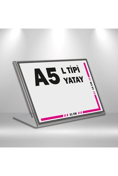 Mesaglass L Tipi A5 Pleksi Föylük Broşürlük Yatay 5'li Mesaglass L Tipi A5 Pleksi Föylük Broşürlük Yatay 5'li