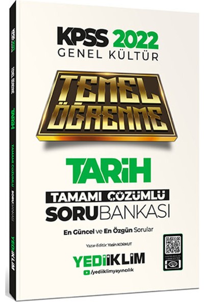 Yediiklim Yayınları KPSS 2022 Genel Kültür Tarih Temel Öğrenme Tamamı Çözümlü Soru Bankası Yediiklim Yayınları KPSS 2022 Genel Kültür Tarih Temel Öğrenme Tamamı Çözümlü Soru Bankası