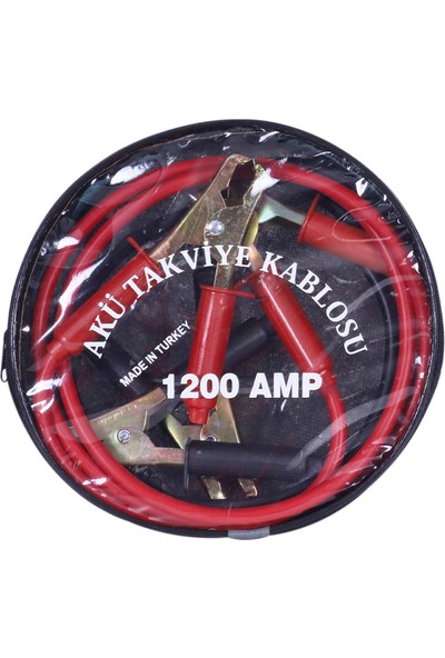 Çantalı Akü Takviye Kablosu 1200 Amper 2 Metre Çantalı Akü Takviye Kablosu 1200 Amper 2 Metre