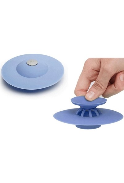 Eydia Silikon Lavabo Küvet Süzgeçi Lavabo Tıkanma Önleyici Süzgeç Gri