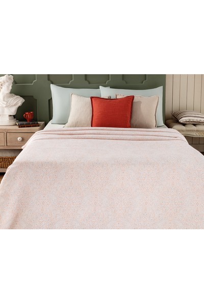 Madame Coco Mavel Çift Kişilik Baskılı Pike - Turuncu