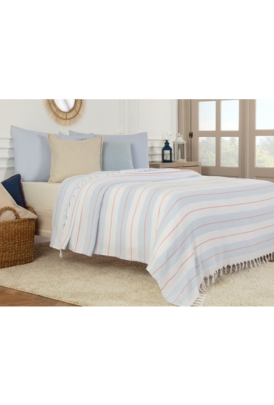 Madame Coco Davin Tek Kişilik Yıkamalı Pike - Açık Mavi Madame Coco Davin Tek Kişilik Yıkamalı Pike - Açık Mavi