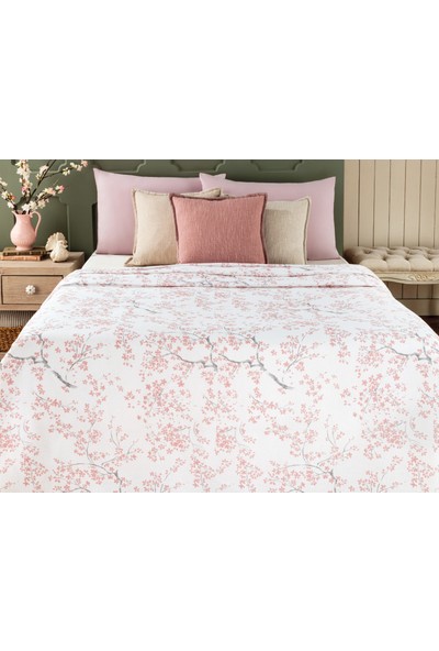 Madame Coco E x orde Çift Kişilik Baskılı Pike - Pudra