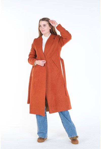 Tesse Kemerli Cepli Astarlı Kaşe Tesettür Kaban Tesse Kemerli Cepli Astarlı Kaşe Tesettür Kaban