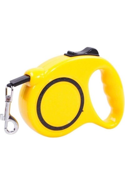 Mobitell Sarı Makaralı Otomatik Köpek Gezdirme Tasması 3 M