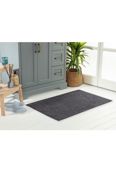 Madame Coco Norice Ayak Havlusu - Antrasit - 60 x 90 cm