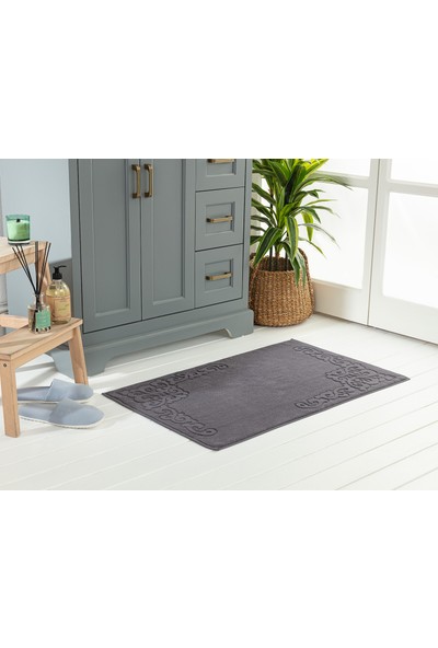 Madame Coco Orlena Ayak Havlusu - Antrasit - 60 x 90 cm