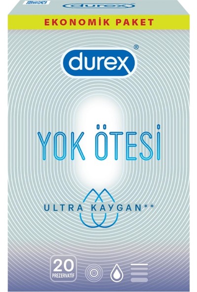 Durex Yok Ötesi Ultra Kaygan Prezervatif 20'li Durex Yok Ötesi Ultra Kaygan Prezervatif 20'li