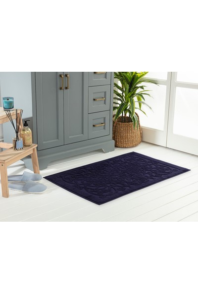 Madame Coco Berthe Ayak Havlusu - Lacivert - 50 x 80 cm Madame Coco Berthe Ayak Havlusu - Lacivert - 50 x 80 cm